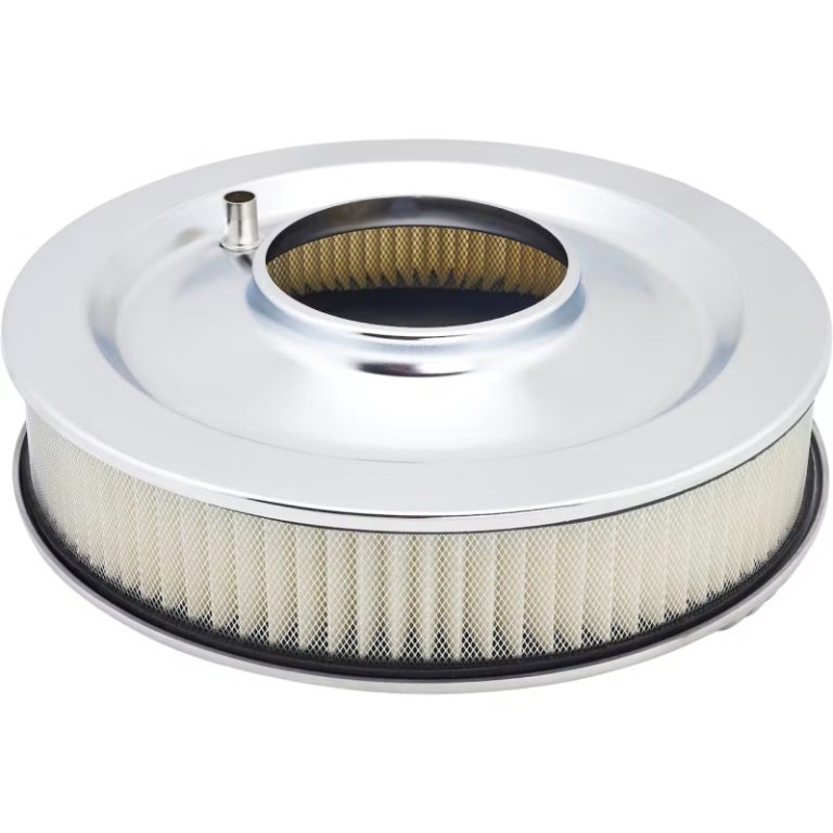 14 Inch Polished Alloy Round Half Finned Air Cleaner, Suit 4 Barrel ...