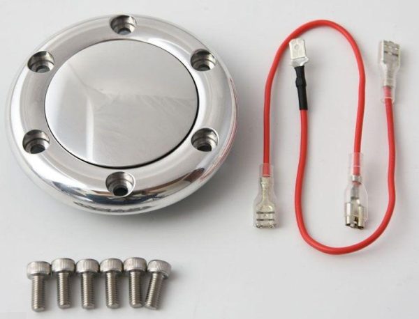 Polished Billet 6 Bolt Horn Button, 70mm PCD - Australian Rod & Custom ...