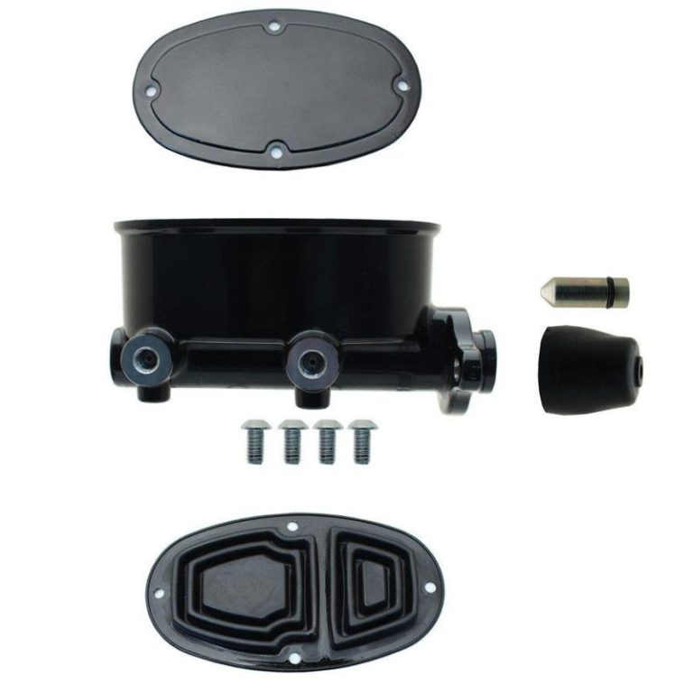 7 Inch Black Dual Diaphragm Brake Booster, Oval Master Cylinder Kit ...