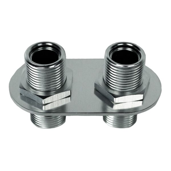 Silver Billet Firewall Bulkhead Plate, 2 x #10 Ports, Suit Heater ...