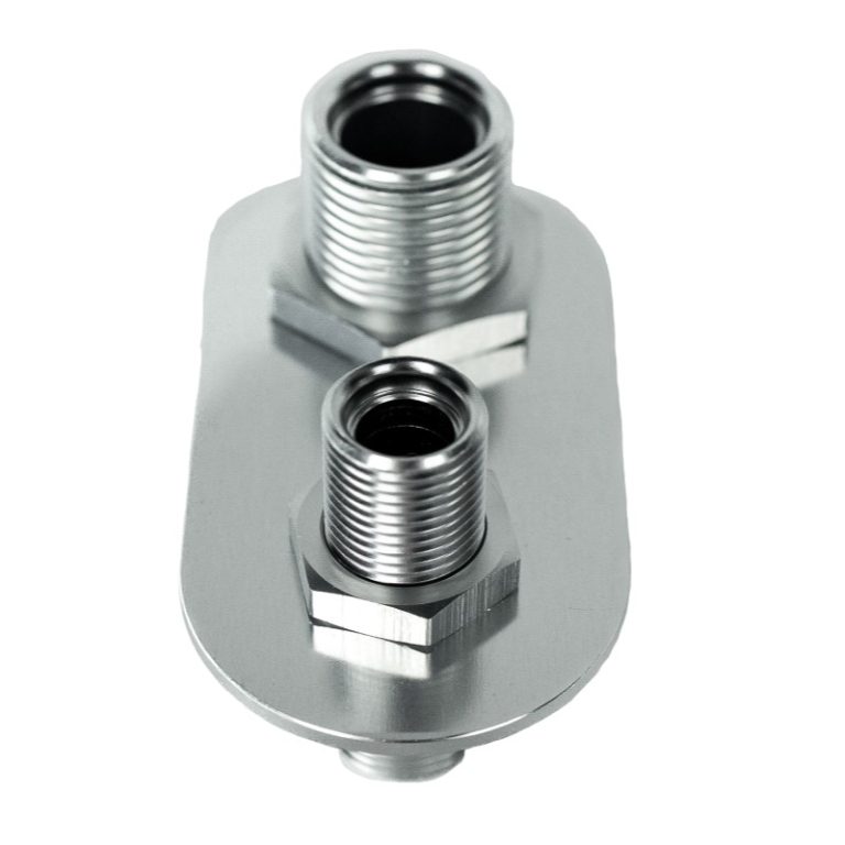 Silver Billet 2 Port Firewall Bulkhead Plate, #6 & #10 Ports, Suit Air ...