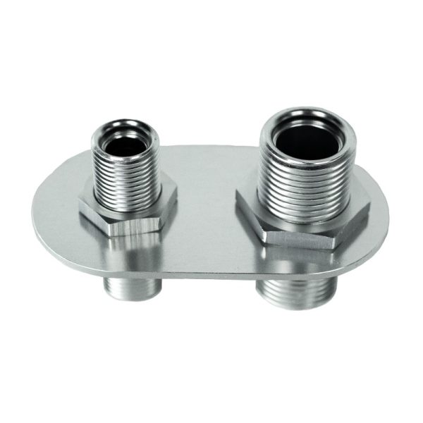 Silver Billet 2 Port Firewall Bulkhead Plate, #6 & #10 Ports, Suit Air ...