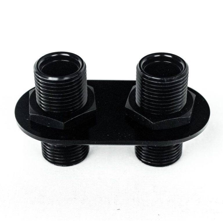 Black Firewall Bulkhead Plate, 2 x #10 Ports, Suit Heater - Australian ...