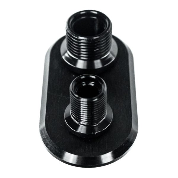 Black Anodized 2 Port Firewall Bulkhead Plate, #6 & #10 Ports, Suit Air ...