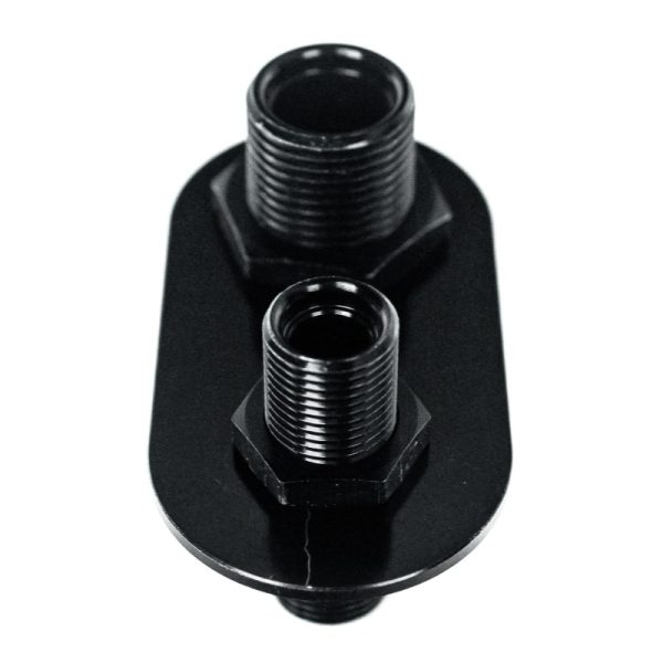 Black Anodized 2 Port Firewall Bulkhead Plate, #6 & #10 Ports, Suit Air ...