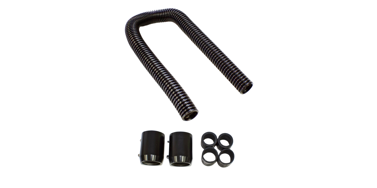Black 36 Inch Flexible Radiator Hose Kit, Stainless Steel - Australian ...