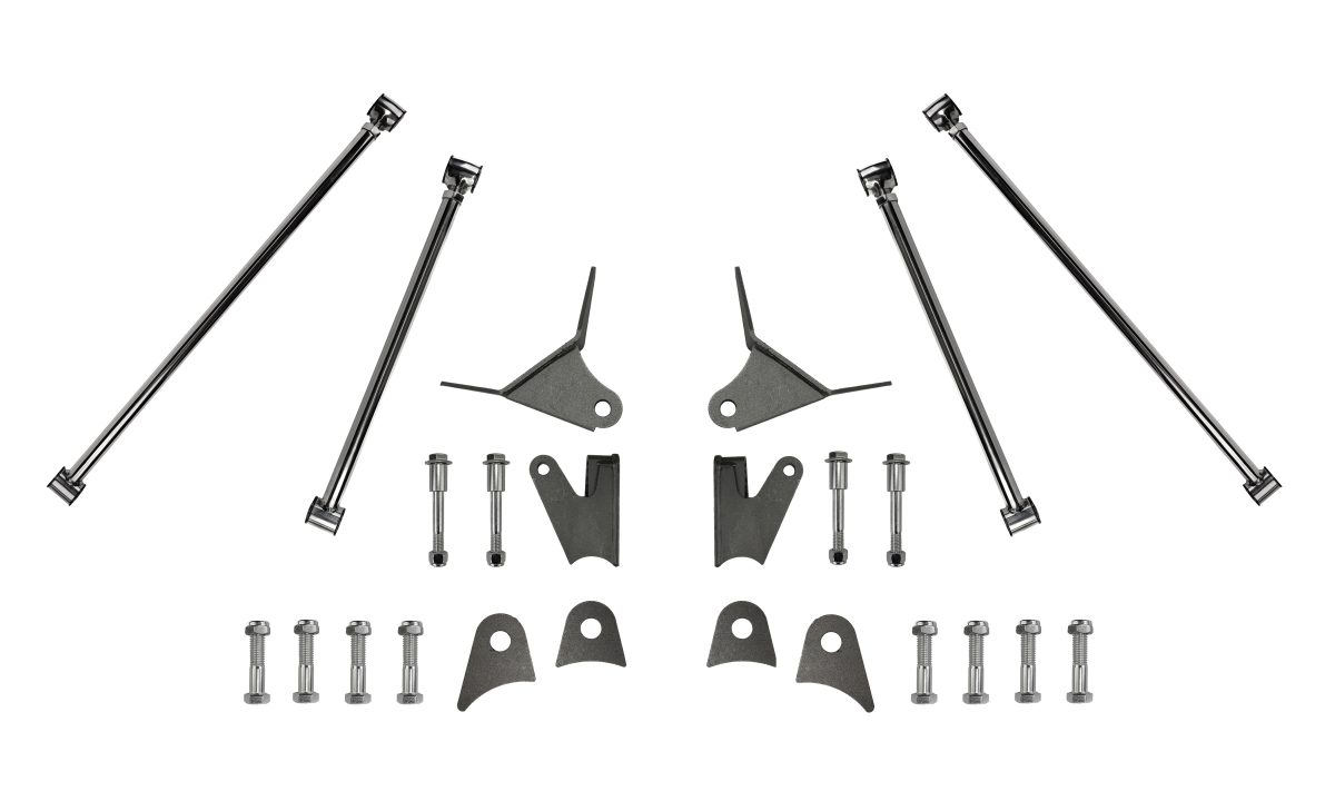 Triangulated Rear 4 Bar, 4 Link Suspension Kit, Polished Stainless ...