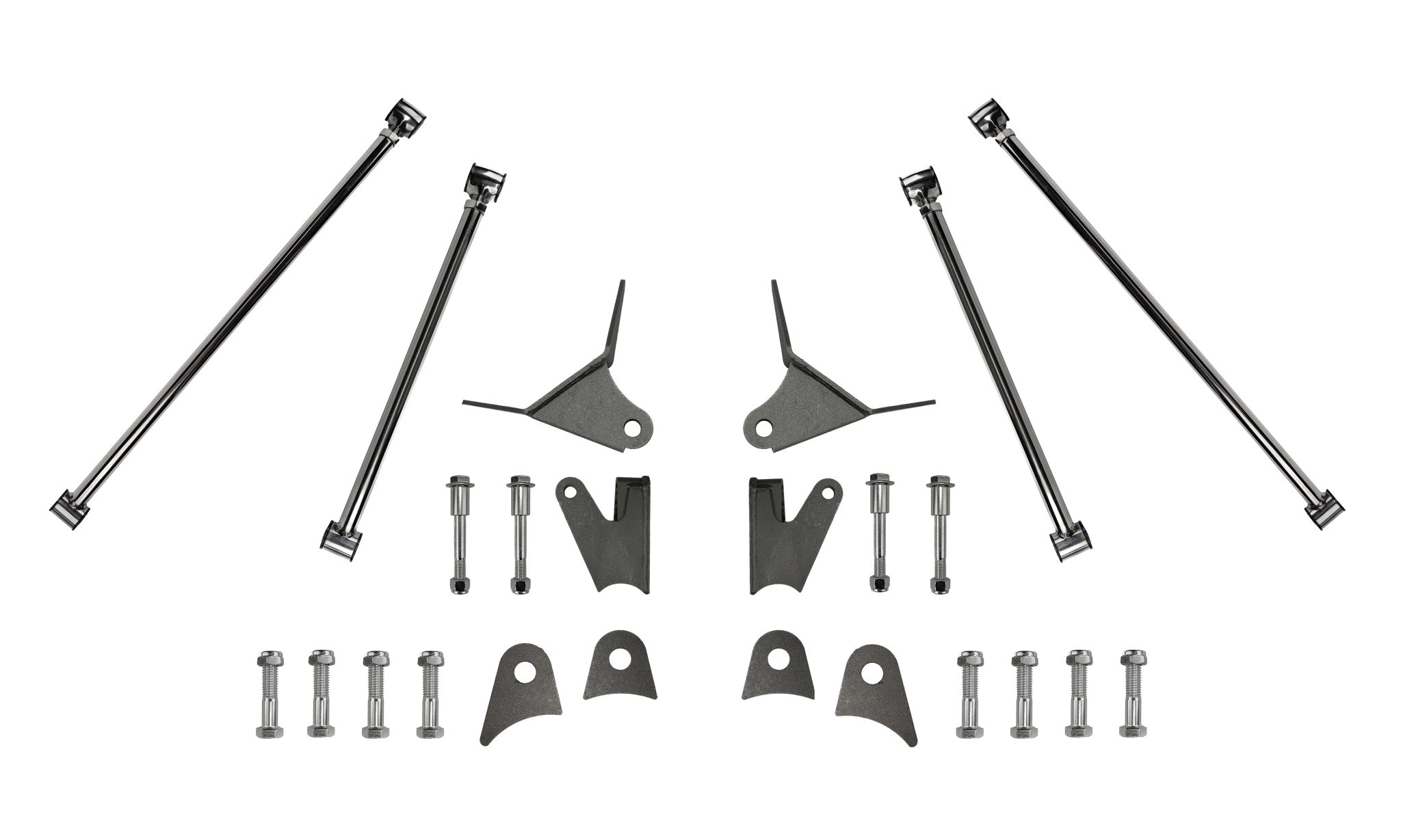 Triangulated Rear 4 Bar, 4 Link Suspension Kit, Polished Stainless ...