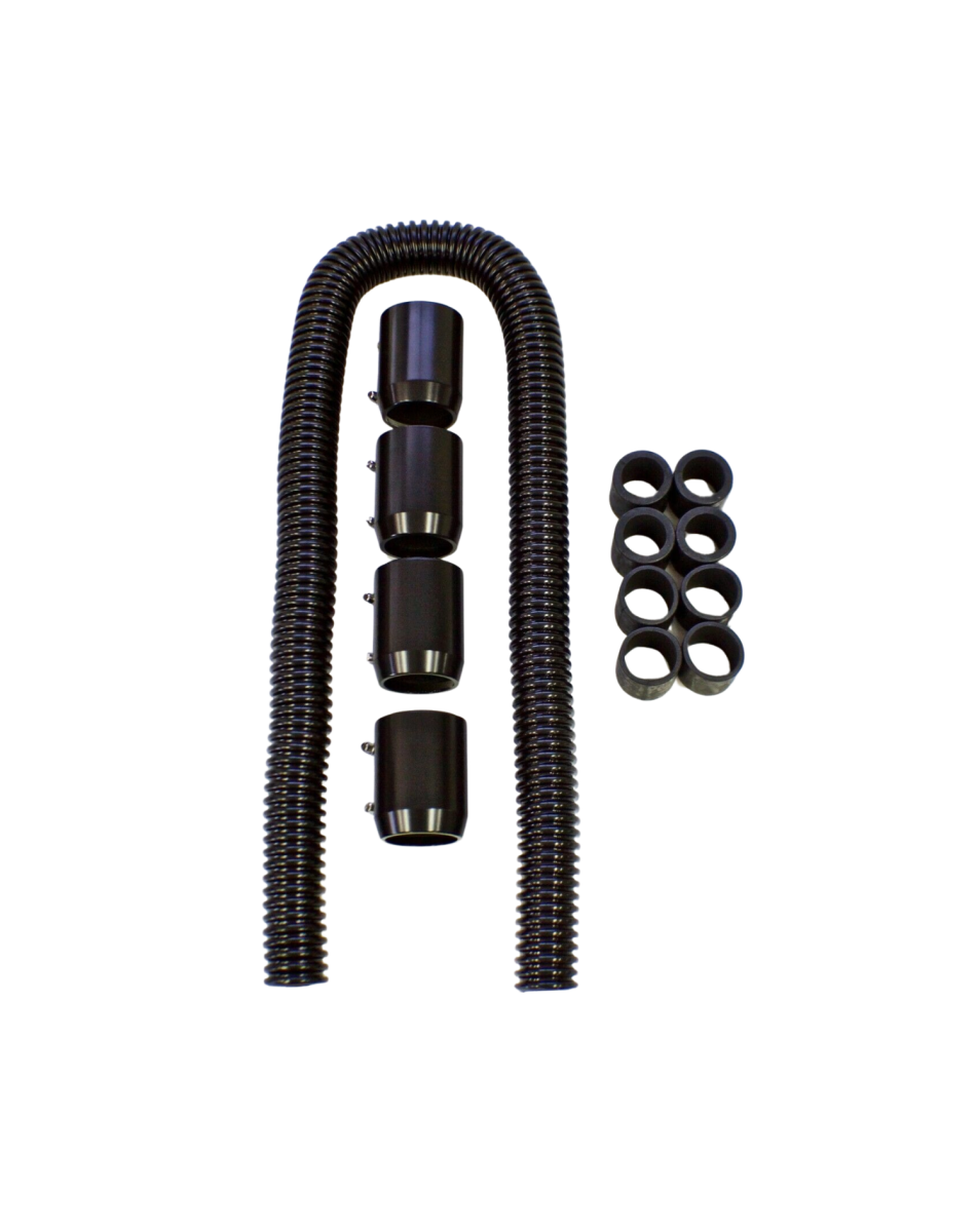 Black 48 Inch Flexible Radiator Hose Kit, Stainless Steel - Australian ...