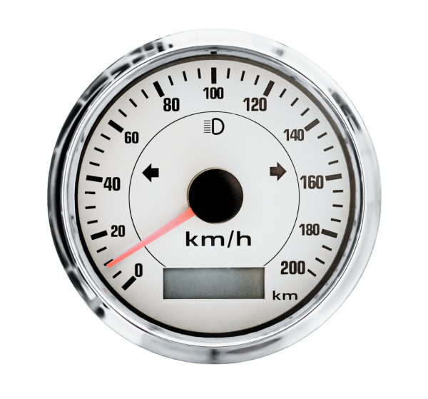 White GPS Speedometer Gauge - Australian Rod & Custom Components