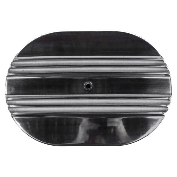 Half Finned 12 Inch Polished Oval Air Cleaner, Suit 4 Barrel Carb ...