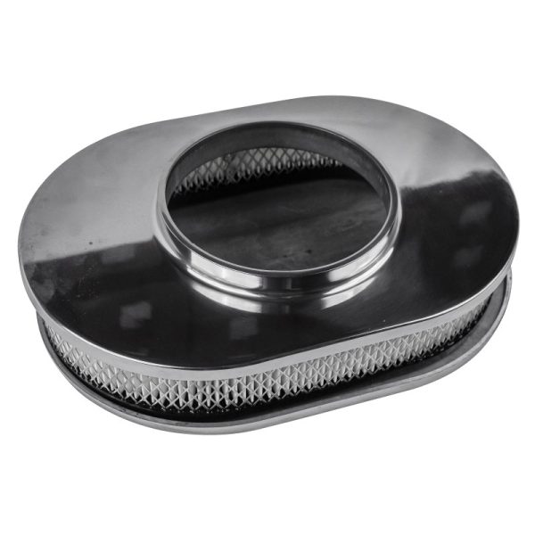 Half Finned 12 Inch Polished Oval Air Cleaner, Suit 4 Barrel Carb ...