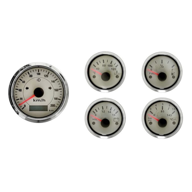 Vintage Beige Dial 5 Gauge Set, GPS Speedo - Australian Rod & Custom ...