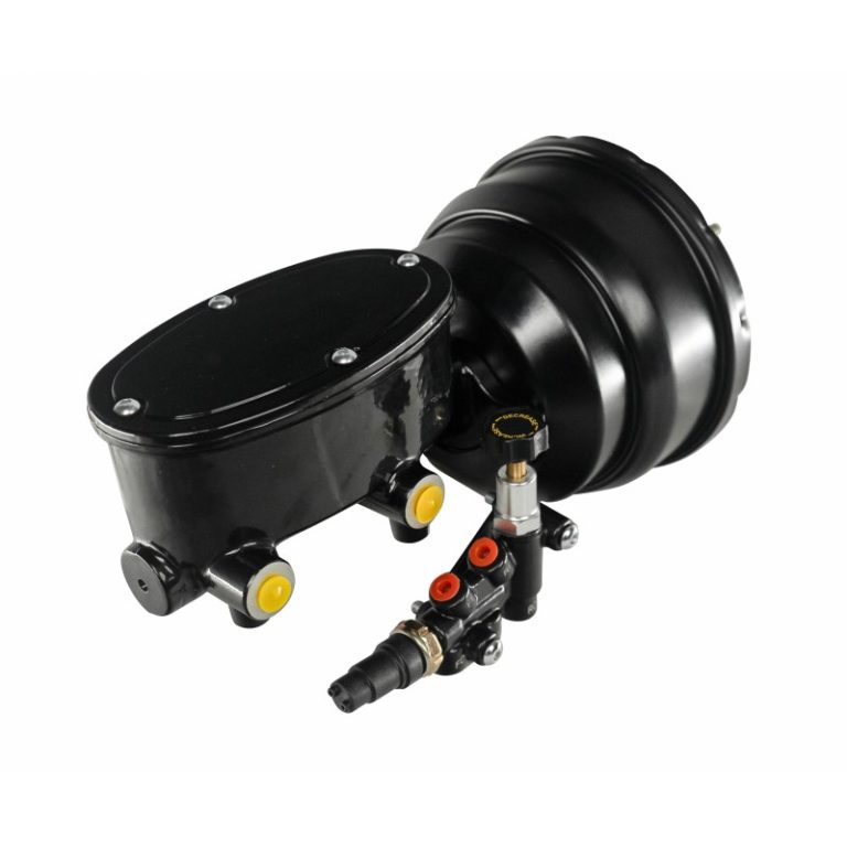 7 Inch Black Dual Diaphragm Brake Booster, Oval Master Cylinder Kit ...