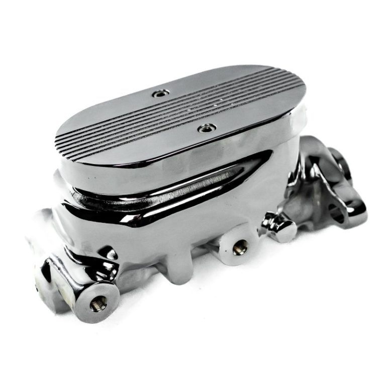 Chrome 8 Inch Dual Diaphragm Brake Booster & Master Cylinder Kit (Ball ...