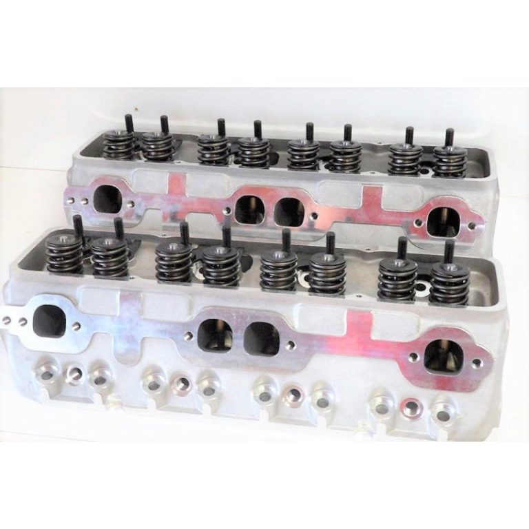 Small Block Chev Aluminium Cylinder Heads COMPLETE, 195cc Intake Runner ...