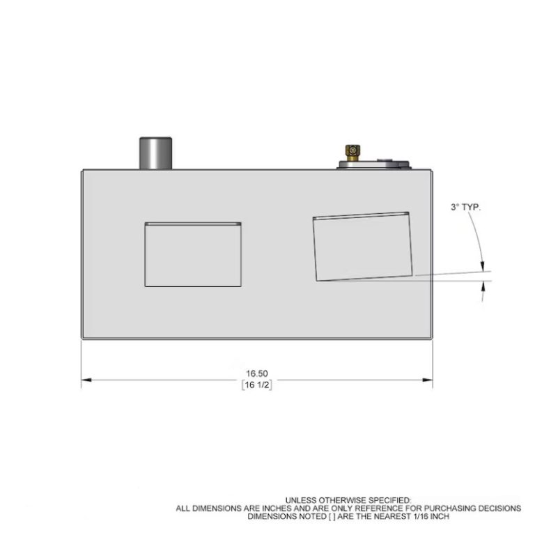 65 Litre Aluminium Under Tray Fuel Tank, Suit 1948-60 Ford Pickup ...