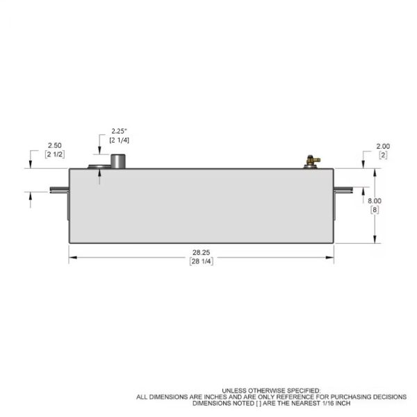 65 Litre Aluminium Under Tray Fuel Tank, Suit 1948-60 Ford Pickup ...
