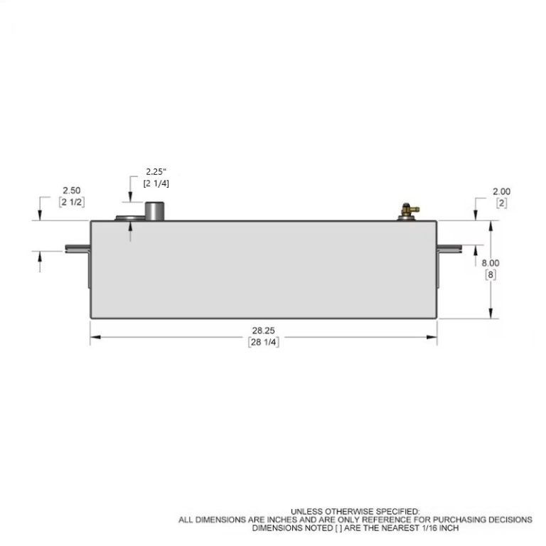 65 Litre Aluminium Under Tray Fuel Tank, Suit 1948-60 Ford Pickup ...