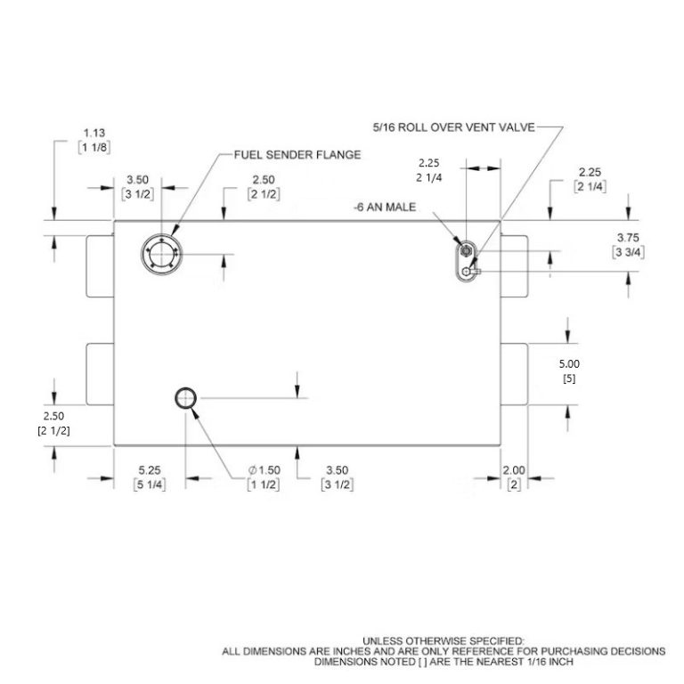 65 Litre Aluminium Under Tray Fuel Tank, Suit 1948-60 Ford Pickup ...