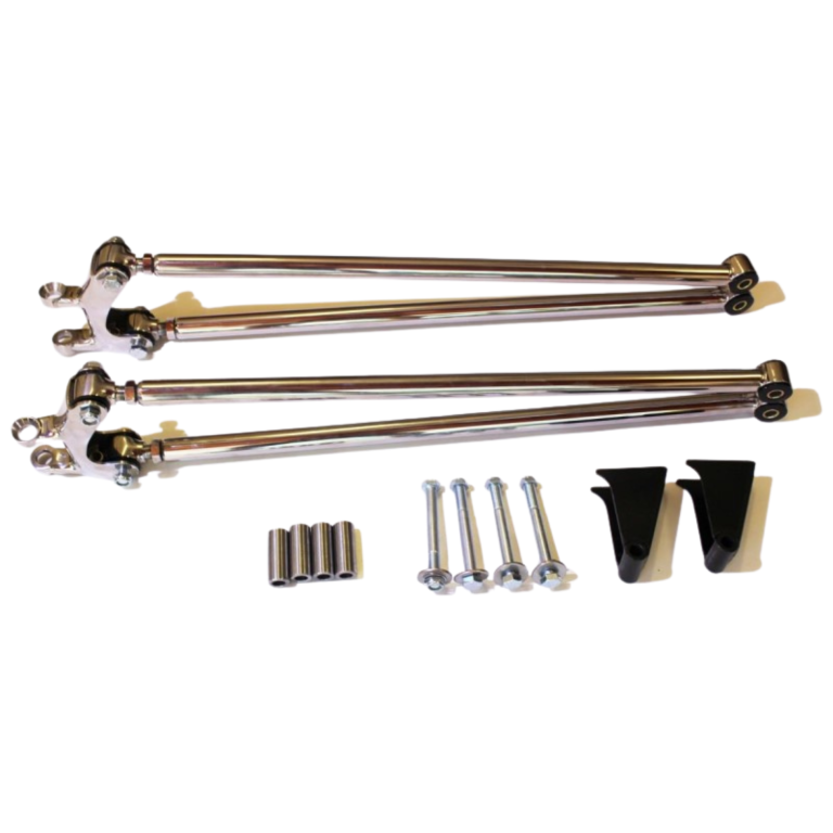 Ford 1932-1934 Front 4 Bar Kit, Polished Stainless + Batwings ...