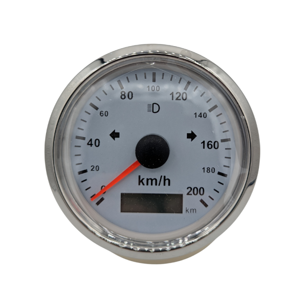 GARAGE SALE ITEM *** White Electronic Pulse Speedometer Gauge ...