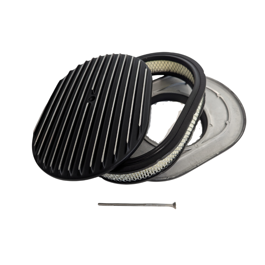 GARAGE SALE *** Black Full Finned 12 Inch Oval Air Cleaner With ...