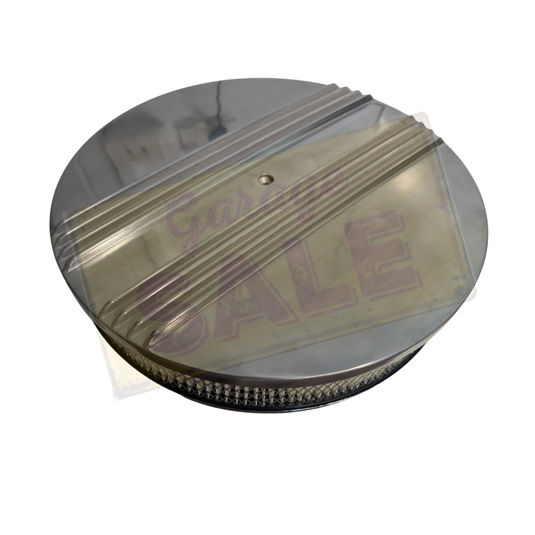 GARAGE SALE *** 14 Inch Polished Alloy Round Half Finned Air Cleaner ...