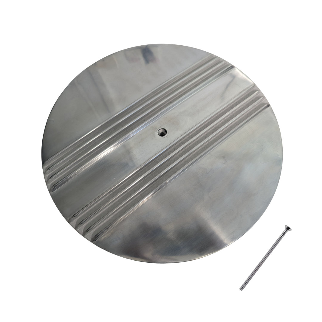 GARAGE SALE *** 14 Inch Polished Alloy Round Half Finned Air Cleaner ...