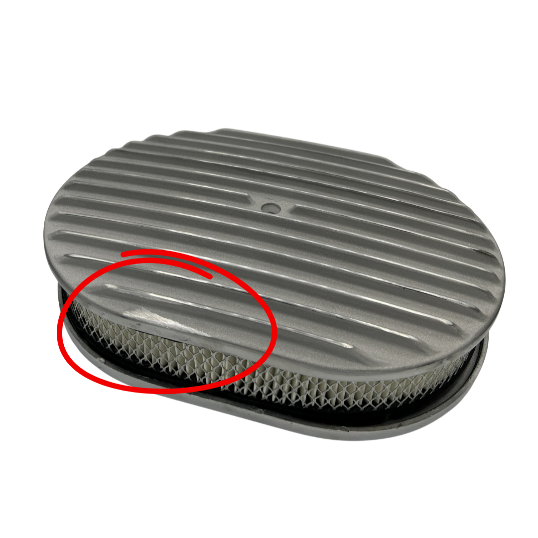 GARAGE SALE *** Full Finned 12 Inch Oval Air Cleaner With Polished Fins ...